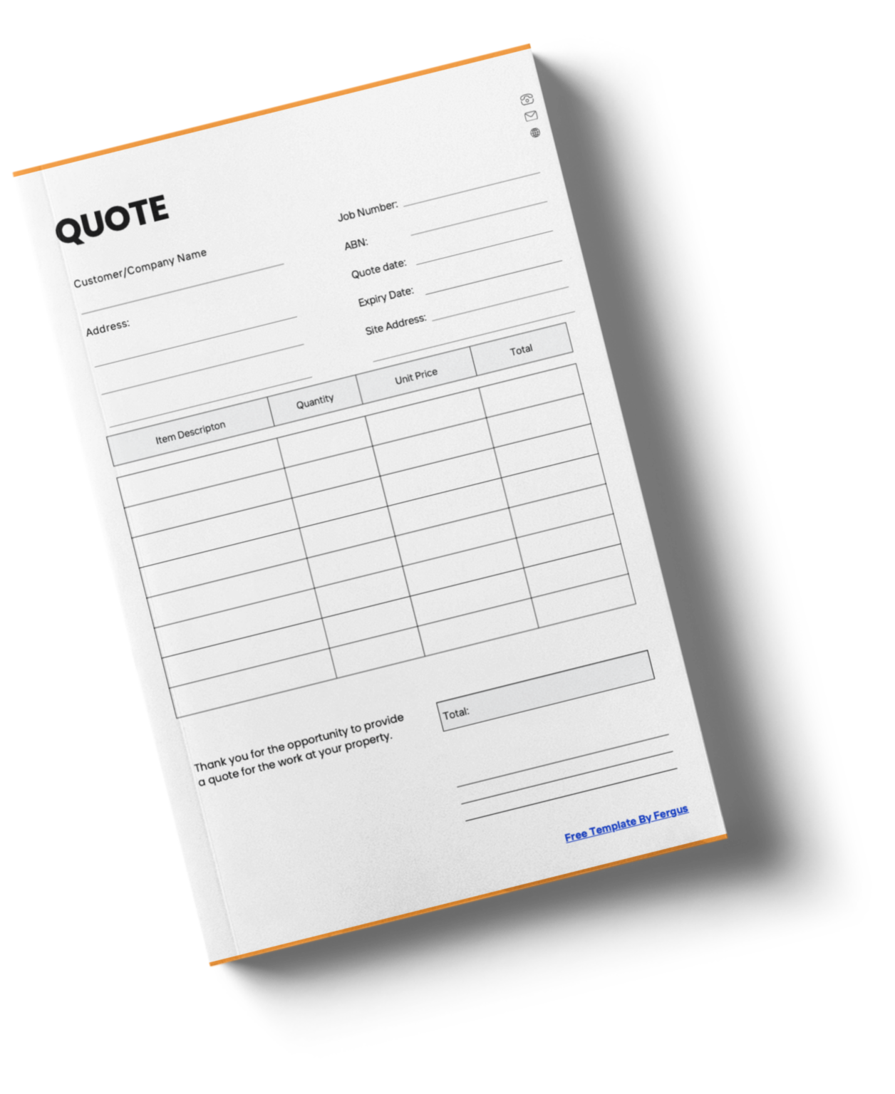 Free Electrical Quote Template Download | Fergus Software